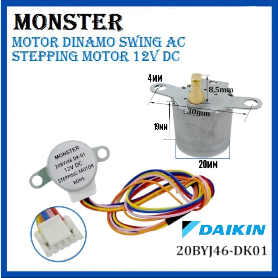 Jual Motor Swing AC LG SHARP DAIKIN PANASONIC GREE Dinamo DC 12V ...