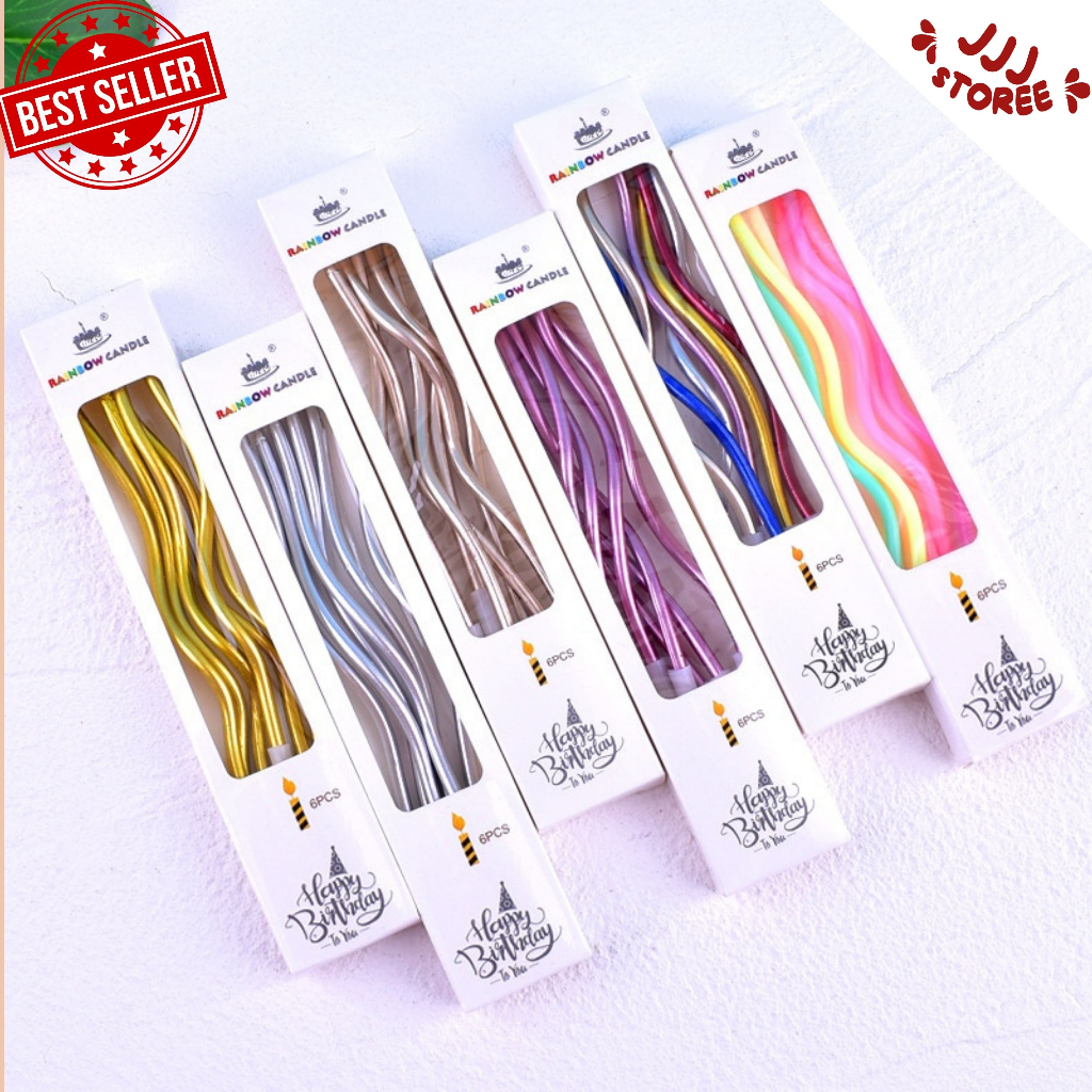 Jual lilin spiral panjang / lilin ulang tahun / lilin happy birthday ...