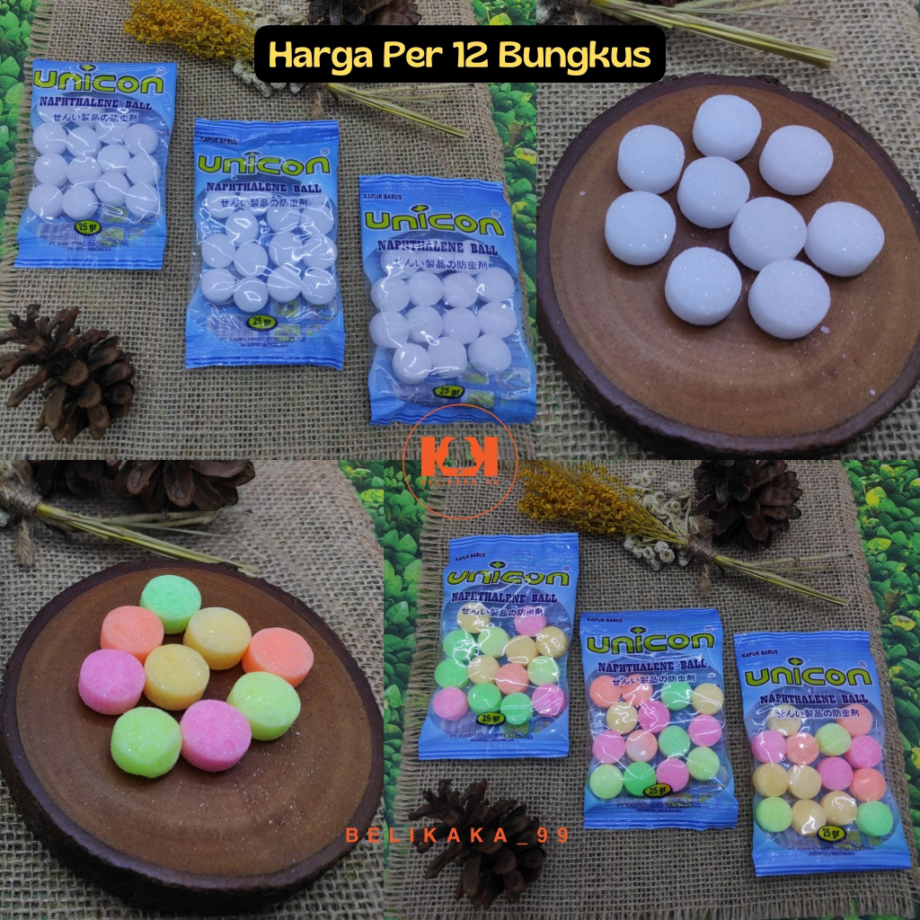 Jual (12 BUNGKUS) KAMPER KAPUR BARUS SACHET PUTIH DAN WARNA 25GR ANTI ...