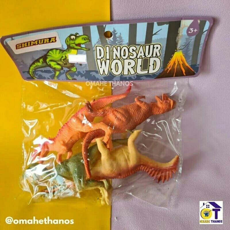 Jual Mainan hewan karet DINOSAUR WORLD / animal figure/mainan miniatur ...