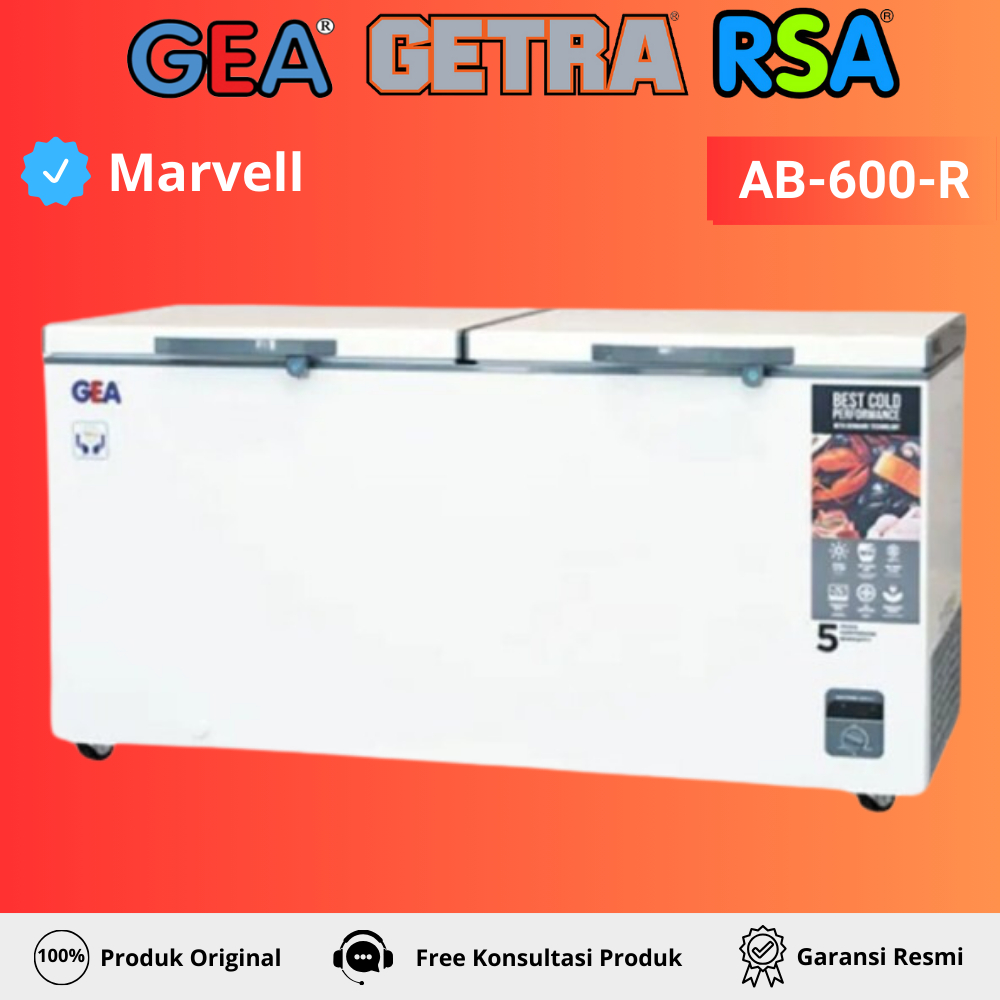Jual Gea Ab-600-R Ab 600 R Kulkas Chest Freezer Box 500 Liter Garansi ...