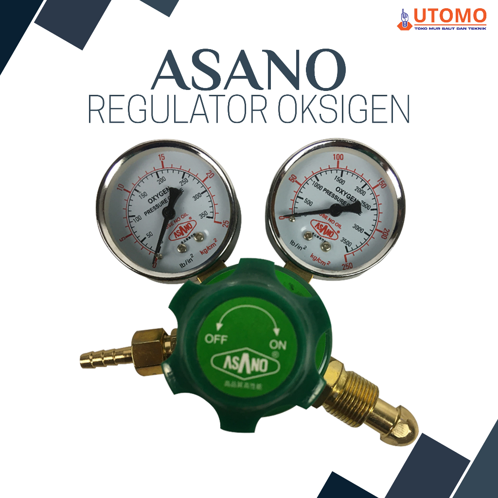 Jual ASANO Regulator Las Oxygen Oksigen Tabung Las Oksigen Oxy Welding | Shopee Indonesia