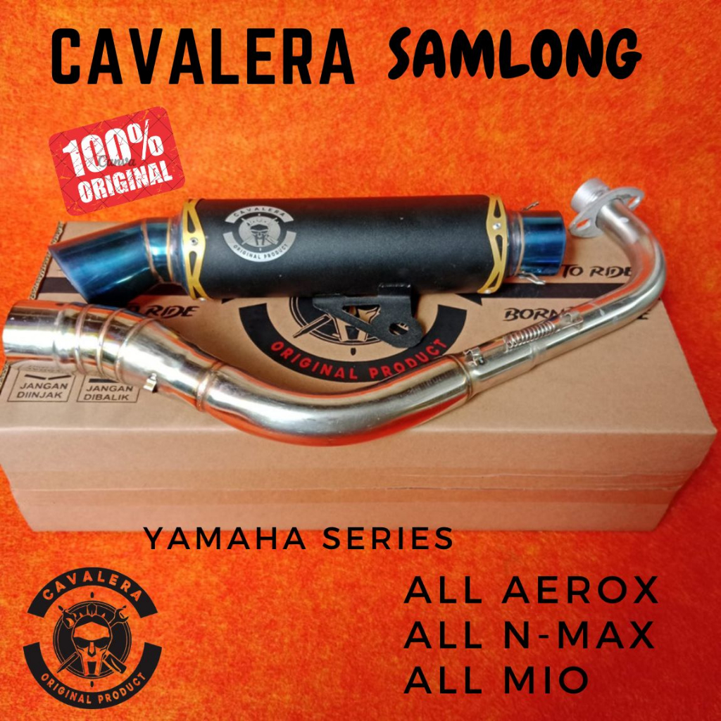 Jual PROMO KNALPOT DSM ORIGINAL CAVALERA SAMLONG BLACK UJUNG BIRU DRAG ...