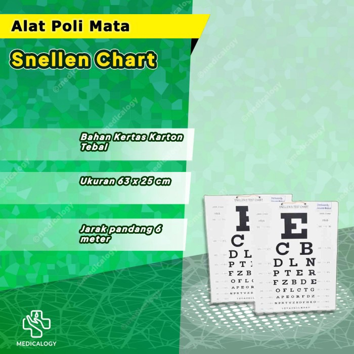 Jual LOKAL snellen chart alphabet - tes mata rabun manual - alat test ...