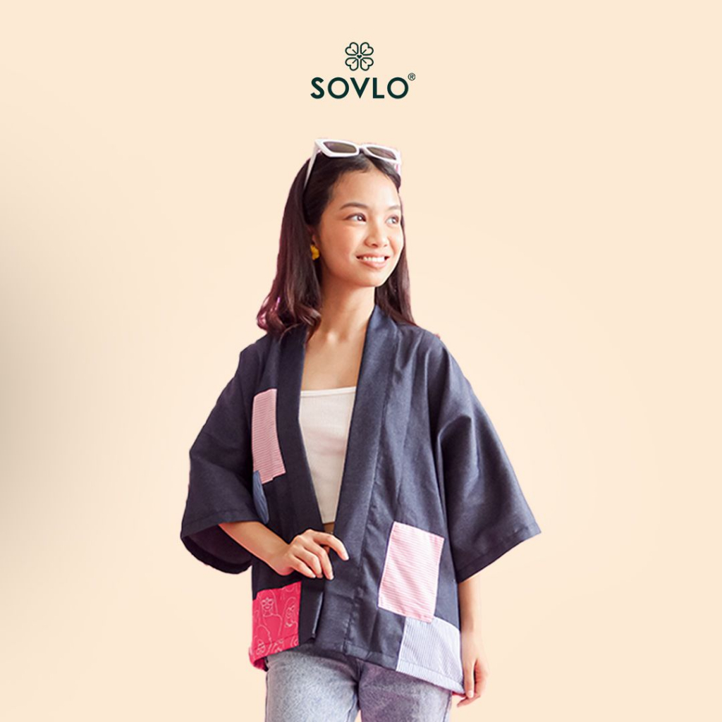 Jual Sovlo x Barbie Denim Kimono Outer - Cardigan Fashion Wanita ...