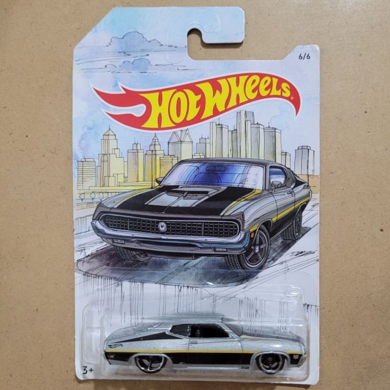 Jual HOT WHEELS '70 FORD TORINO [ SILVER BLACK ] | Shopee Indonesia
