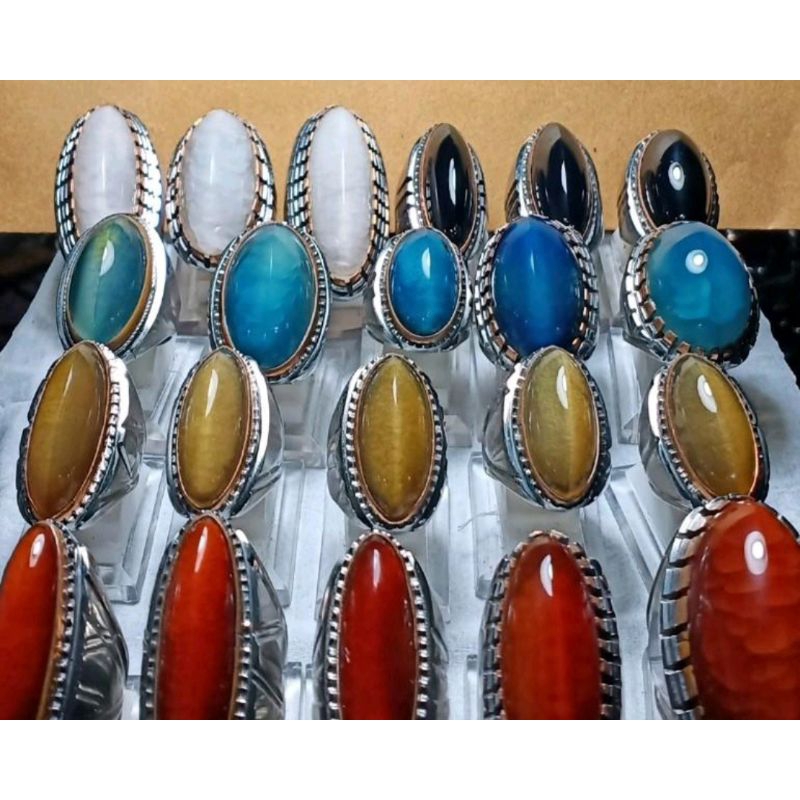 Jual paket cincin batu akik pandan | Shopee Indonesia