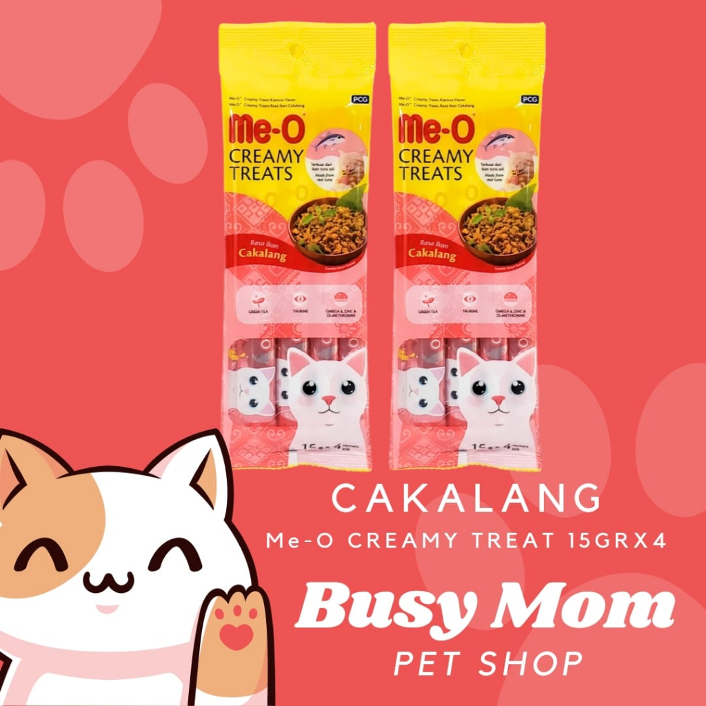 Jual Me-O Creamy Treat 15gr x 4 Snack Kucing Makanan Camilan Basah Meo ...