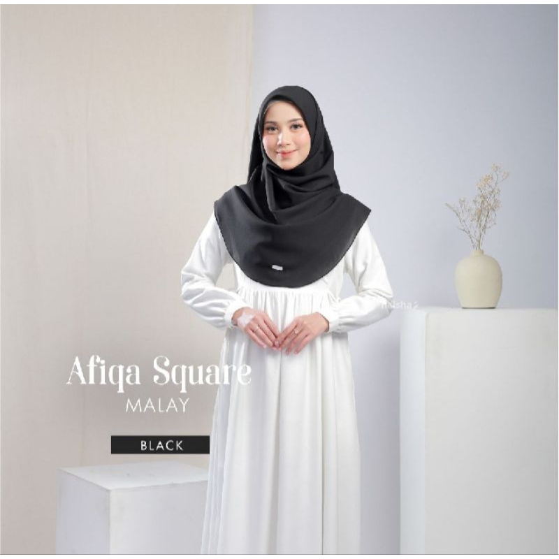 Jual Hijab Dewasa / Jilbab / Khimar malaysia / Afiqa Square / by official NAISHA hijrah | Shopee ...