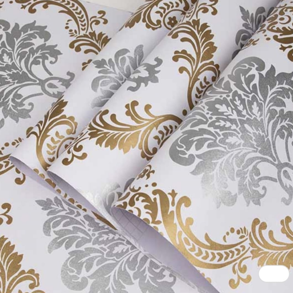 Jual [12 Motif] Wallpaper Sticker Batik Abu Biru Hijau Pohon Bambu Pink ...