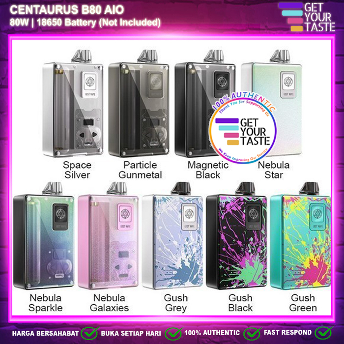 Jual Centaurus B80 AIO Kit 80W 18650 Authentic by Lost Vape | Shopee ...