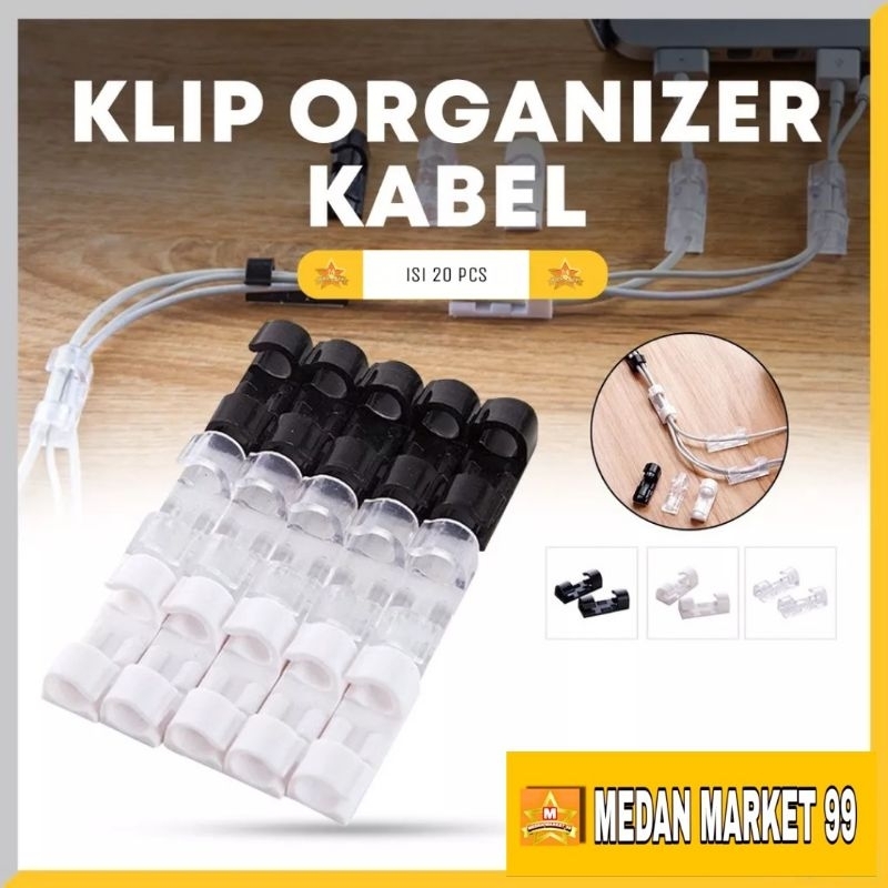 Jual KLIP KABEL ORGANIZER ISI 20 PCS | PENJEPIT KABEL | PERAPIH KABEL ...
