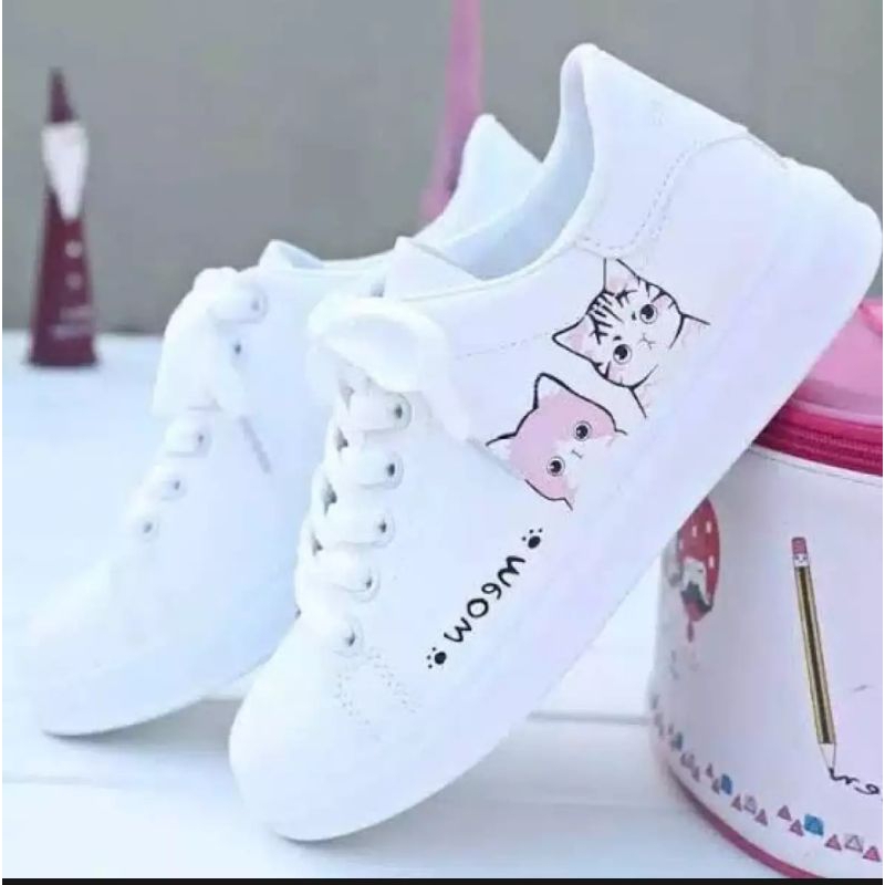 Jual ALMA KIDS - sepatu anak perempuan gambar kartun meow/sepatu anak ...