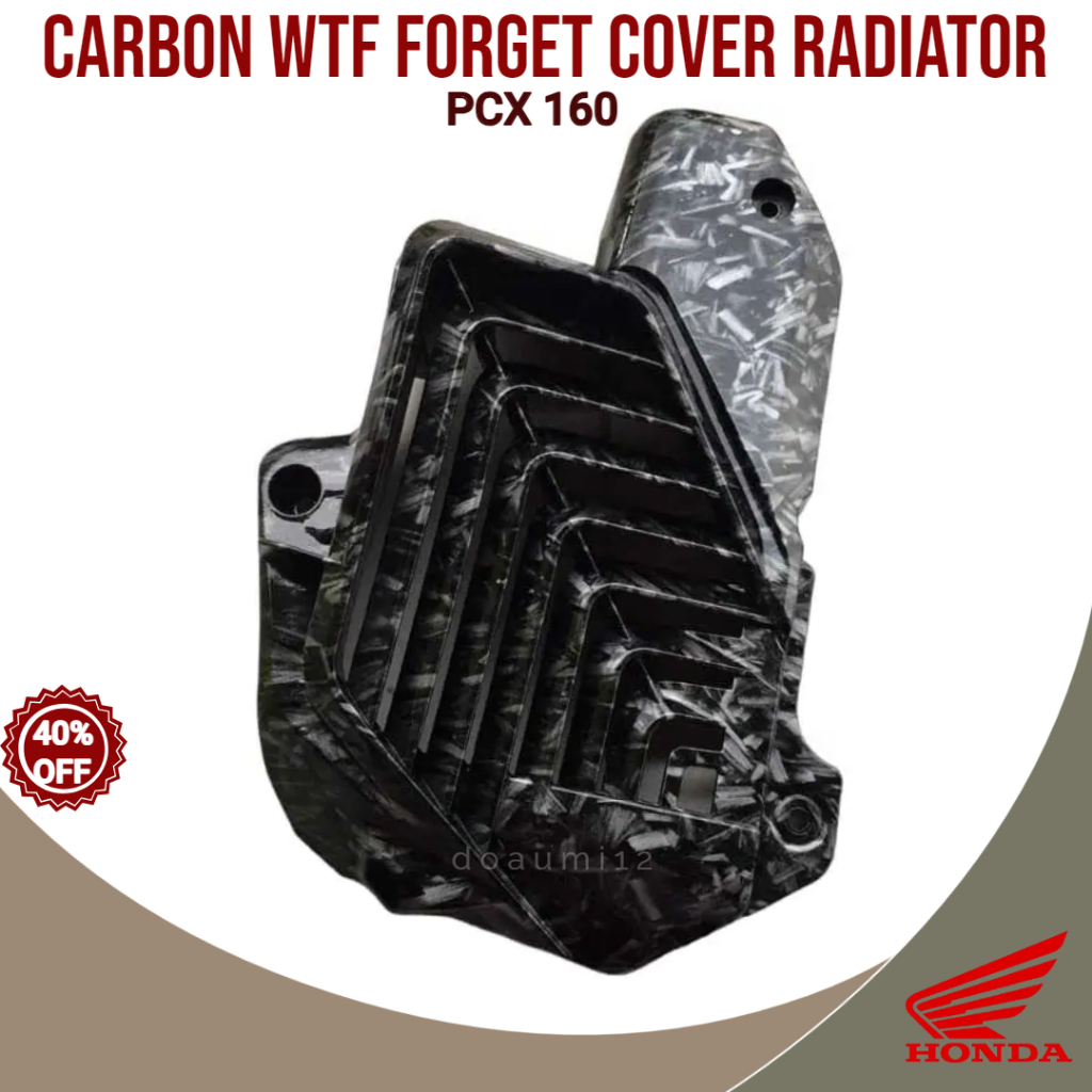 Jual TUTUP COVER RADIATOR CARBON CELUP FORGED PCX 160 2021 - 2023 ASLI ...