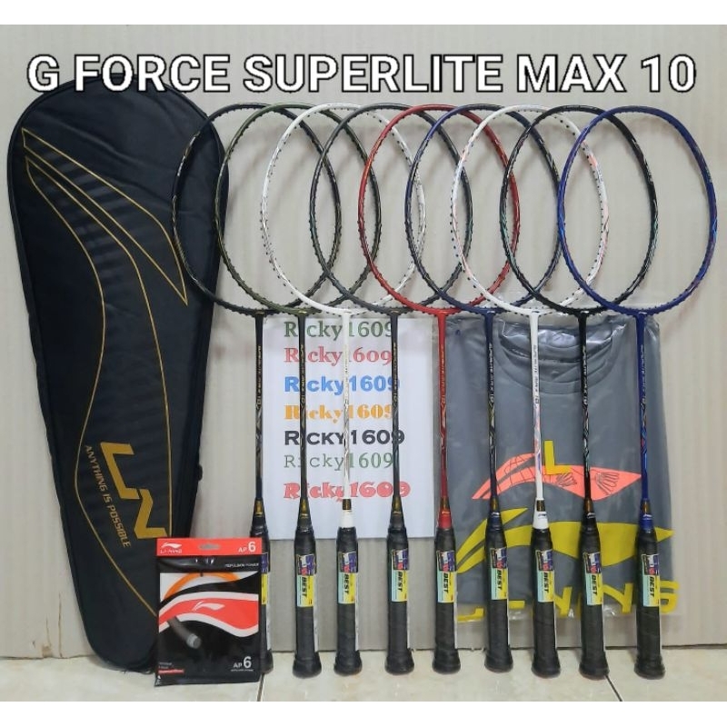Jual RAKET BADMINTON LINING G-FORCE SUPERLITE MAX 10 (80 gram - 30 Lbs ...