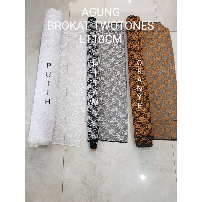 Jual Brokat two tones putih / BROKAT TWO TONES HITAM BROKAT TWO TONES ...