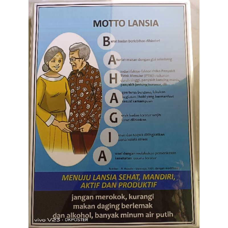 Jual (144) POSTER KESEHATAN MOTO LANSIA | Shopee Indonesia