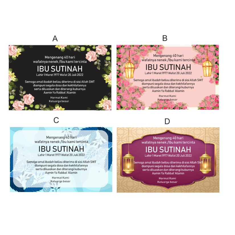 Jual sticker mengenang acara kematian | Shopee Indonesia