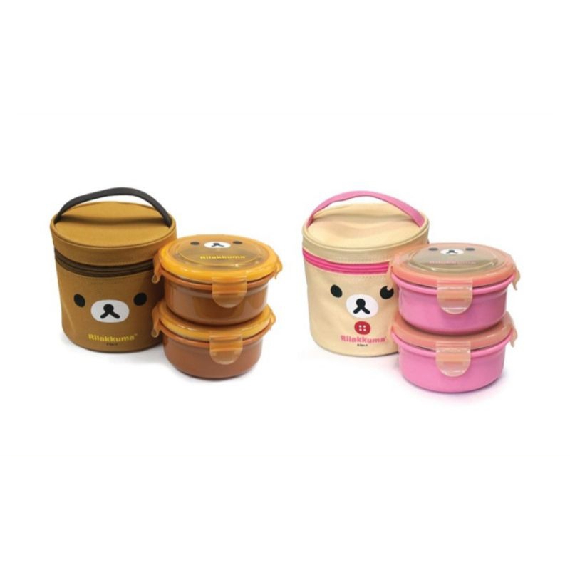 Jual Rilakkuma lunch box bulat stainless steel (satu set) | Shopee ...