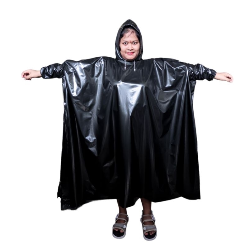 Jual Jas Hujan Kelelawar Ponco Lengan Pria Wanita Dewasa Tebal Jumbo Waterproof Anti Sobek ...