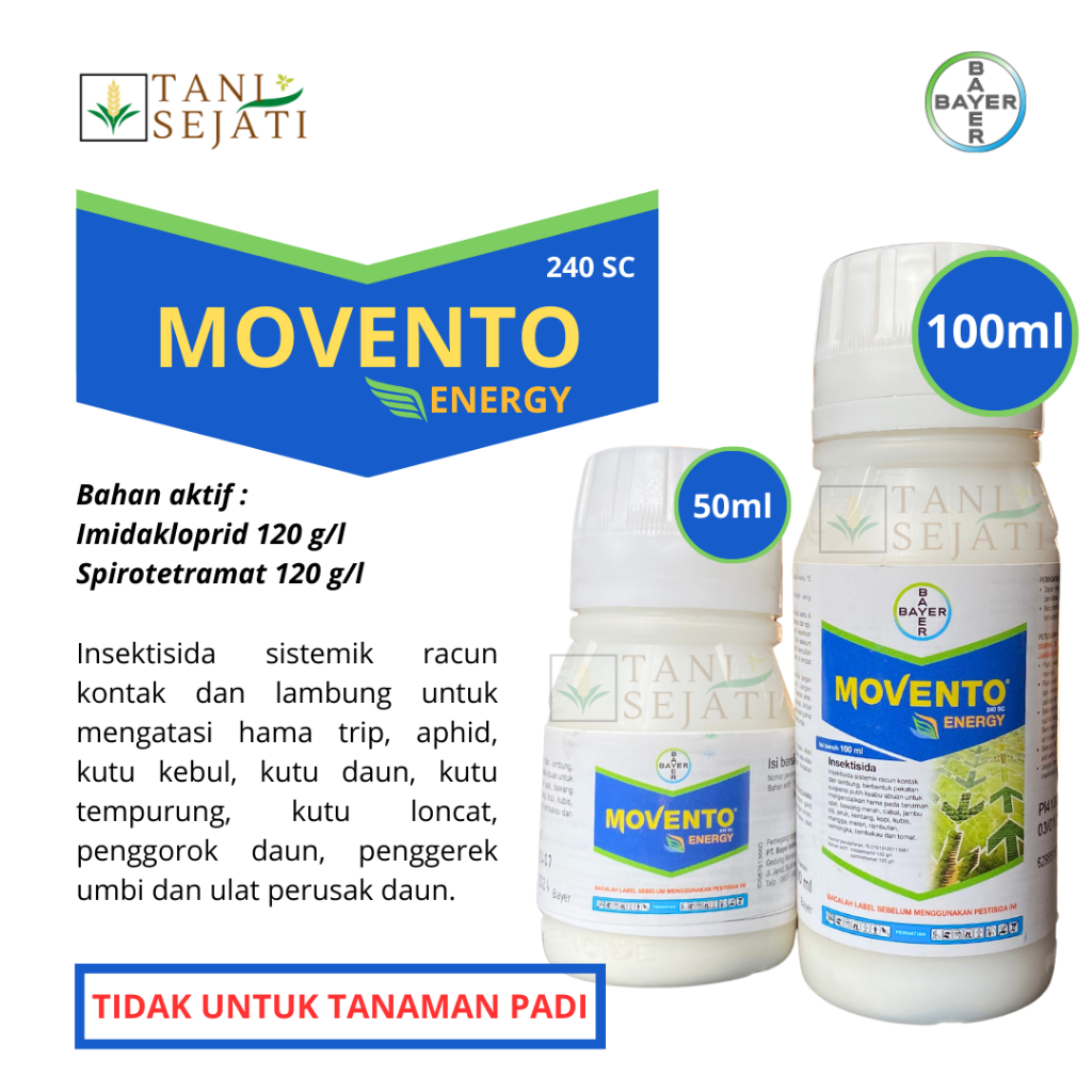 Jual Movento Energy 240 SC 50ml 100ml Insektisida Kontak dan Sistemik ...