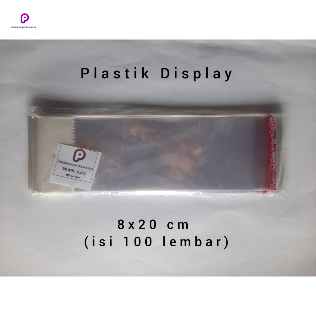 Jual Plastik Display / Plastik Perlize / Plastik Opp Gantung isi 100 ...