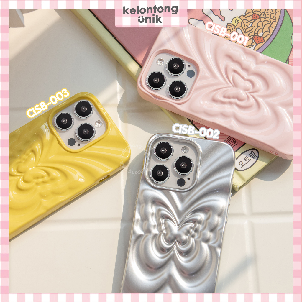 Jual KELONTONG UNIK | Butterfly Silicone 3D Textured Case Kupu-Kupu ...