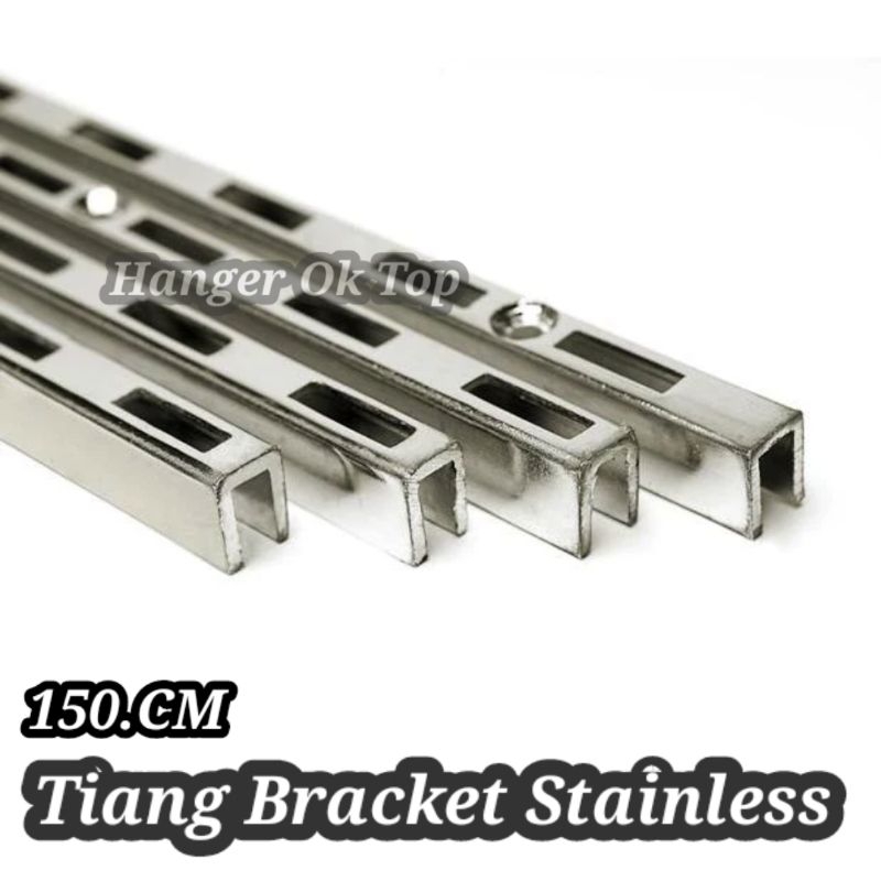 Jual Tiang bracket stainless ukuran 150cm / rel tiang bracket 1.5m ...