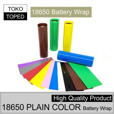 Jual 18650 Plain Color Battery Wrap | batere baterai batre wraps polos ...
