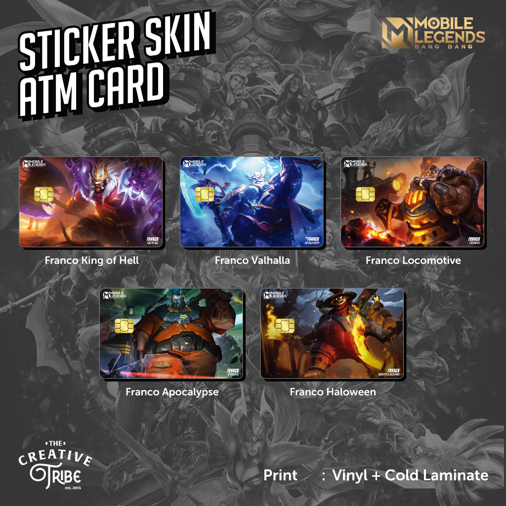 Jual Franco - Sticker Card Skin - Vinyl ATM Debit Credit Emoney Flazz ...