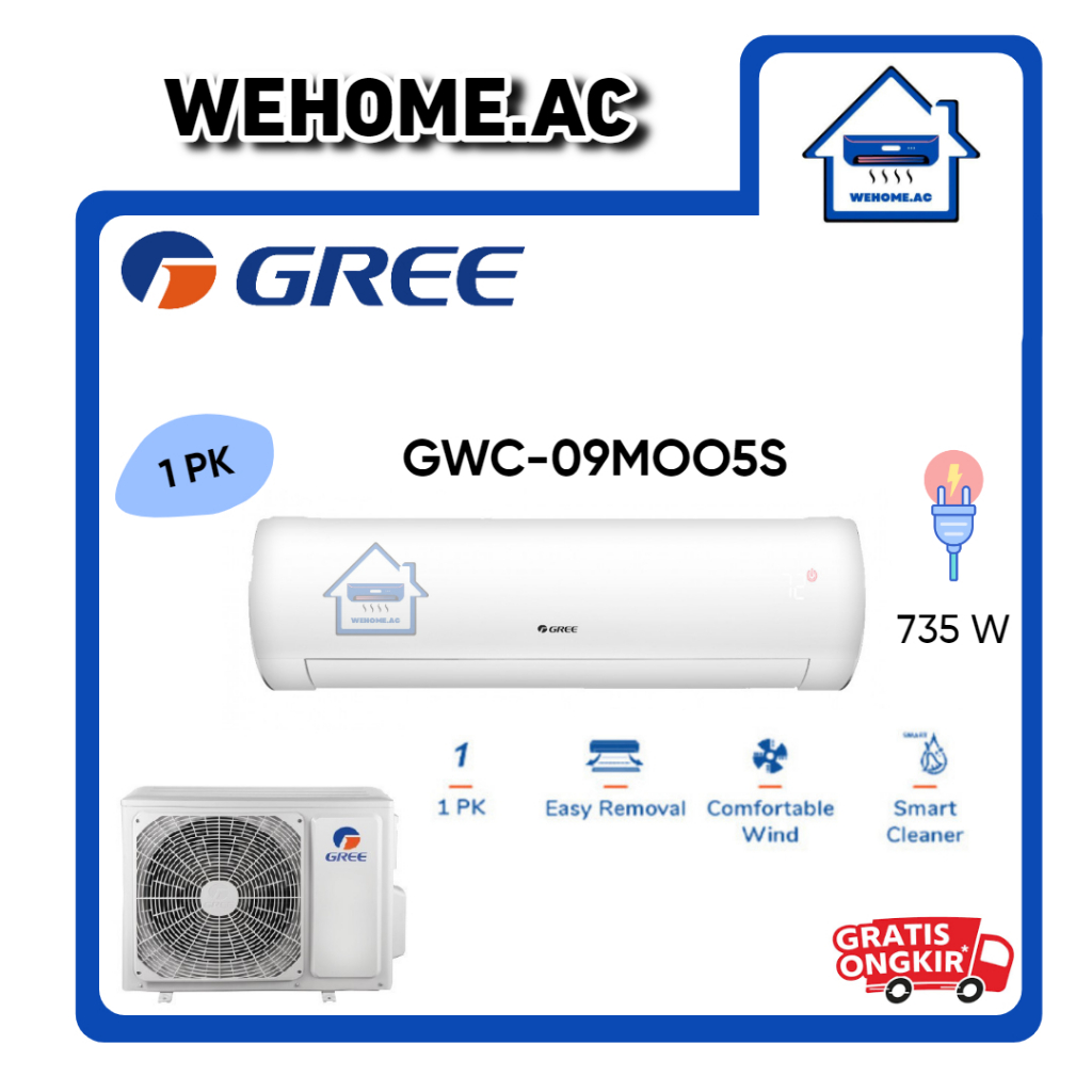Jual Ac Gree 1/2 - 1 PK Standard GWC-MOO5S AC Gree 1/2 PK 3/4 PK 1 PK ...