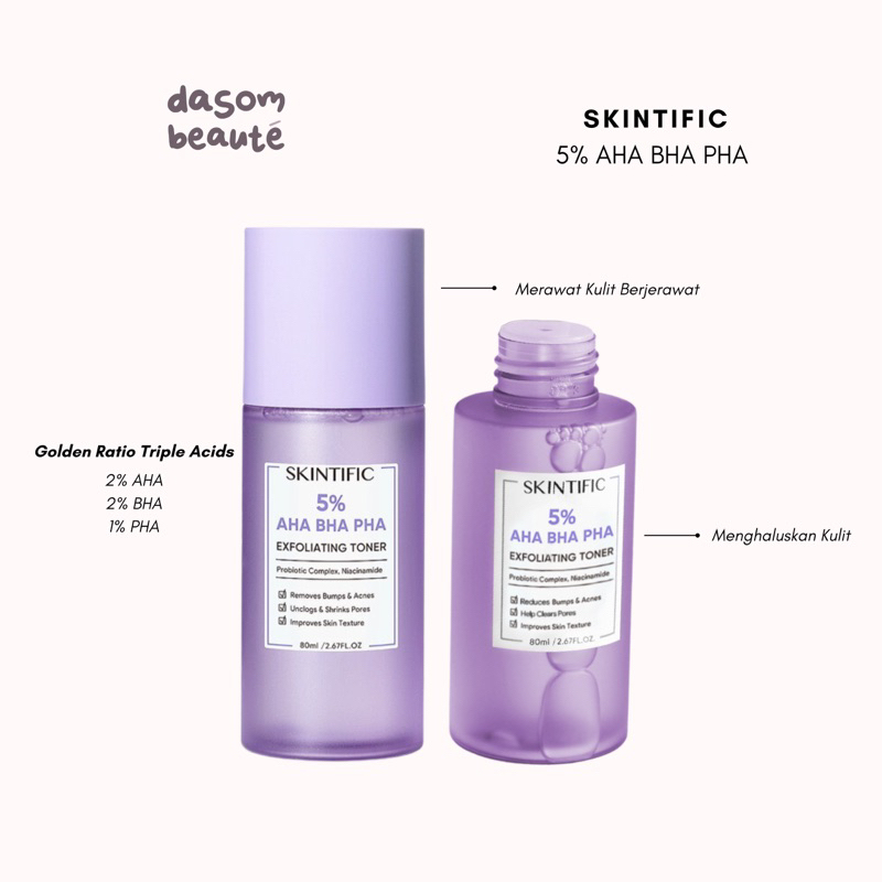Jual Skintific 5% Aha Bha Pha Exfoliating Toner 80ml | Shopee Indonesia