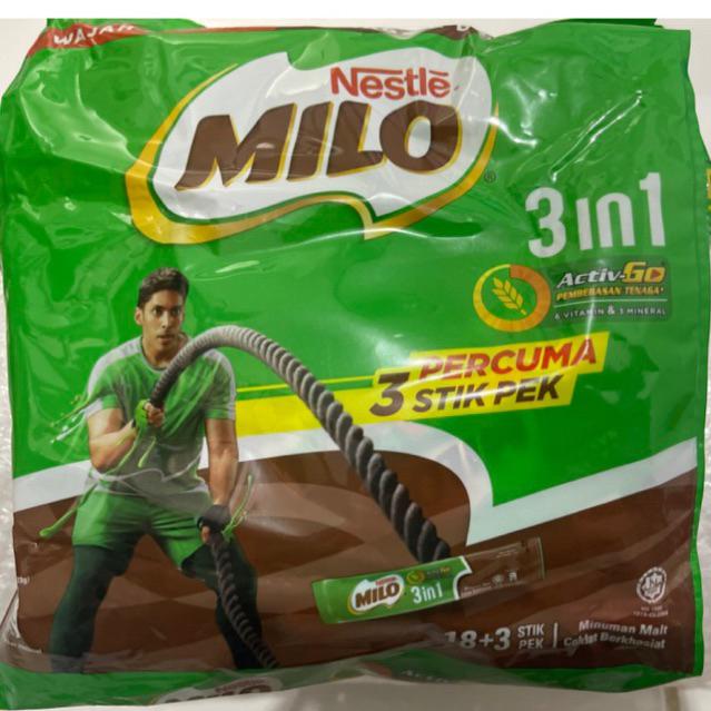 Jual Milo Sachet Active Go 3 in 1 3in1 Malaysia 21stick dan 18 sachet ...