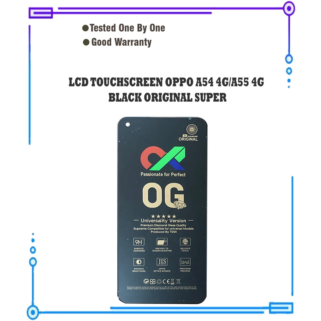 Jual LCD TOUCHSCREEN OPPO A54 4G - A55 4G - BLACK OG SUPER - LCDTS OPP ...