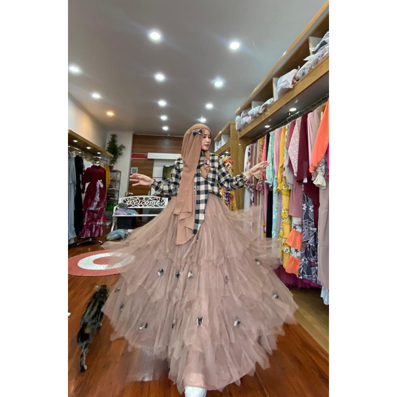 Jual 05 Set gamis cans Tutu plus Card kotak hitam | Shopee Indonesia