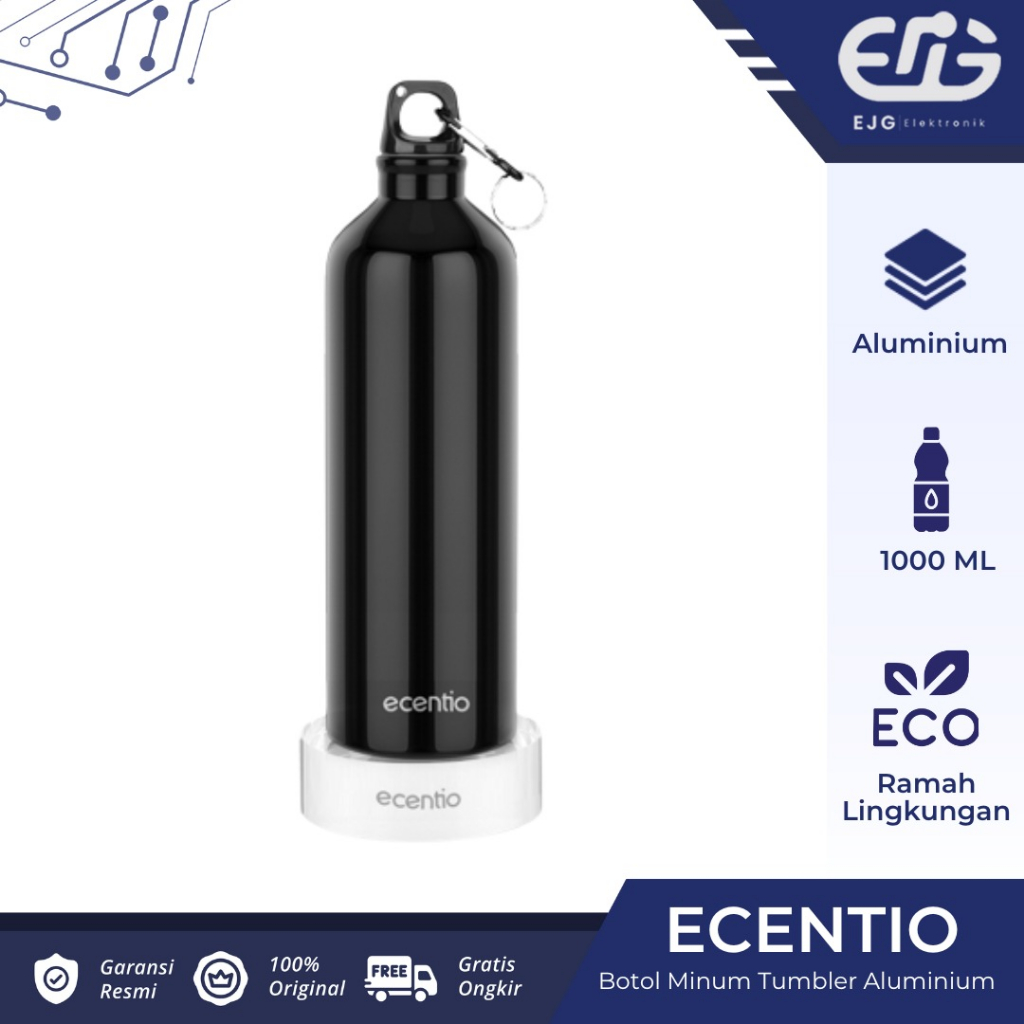Jual ECENTIO Botol Minum Sport Stainless Olahraga 1 Liter 750 ML ...