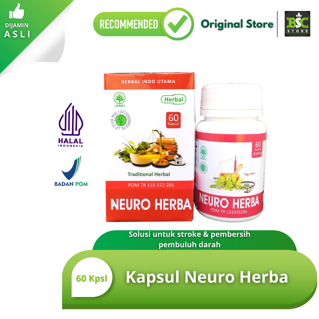 Jual Kapsul Neuro Herbal Obat Herbal Stroke Pembersih Pembuluh Darah ...