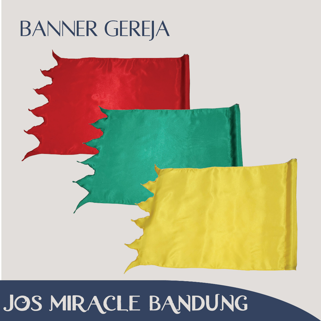 Jual Gereja - Banners (Bendera) - Satin - Miracle - JMB | Shopee Indonesia