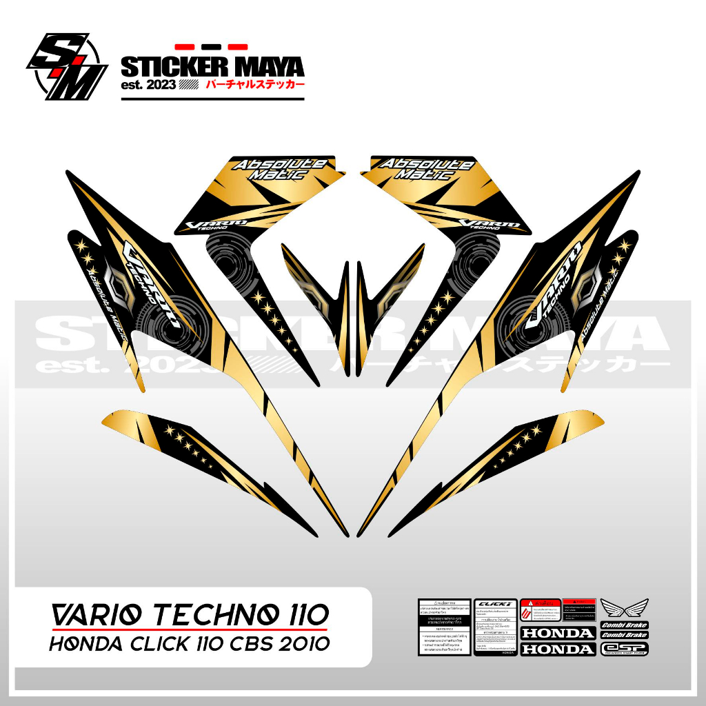 Jual STRIPING VARIO TECHNO 110 / 20 / STIKER VARIO / STICKER / VARIO ...