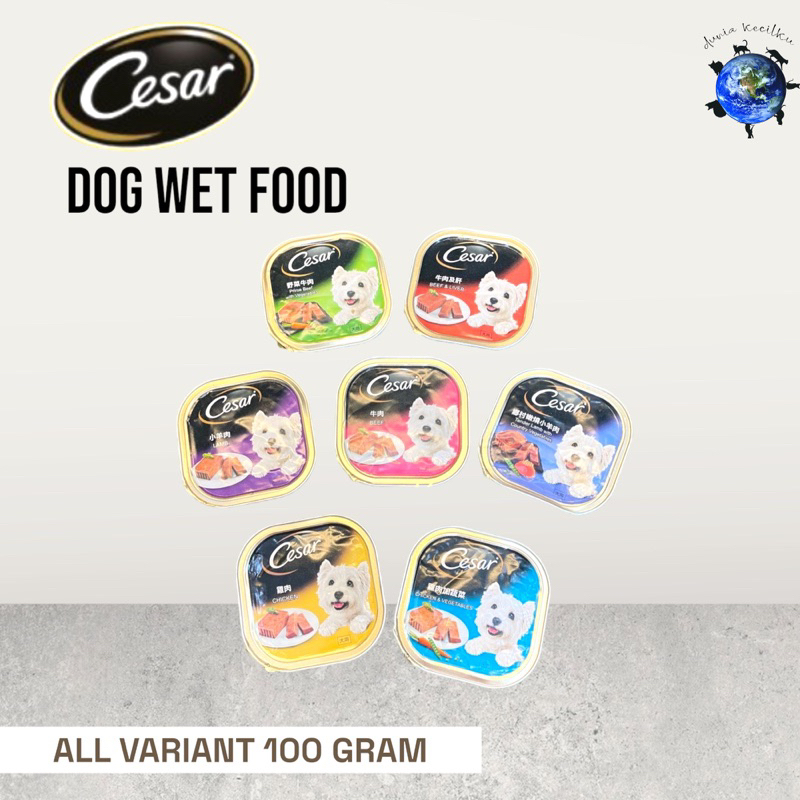 Jual Cesar Dog Food All Variant Makanan Basah Untuk Anjing 100gr ...
