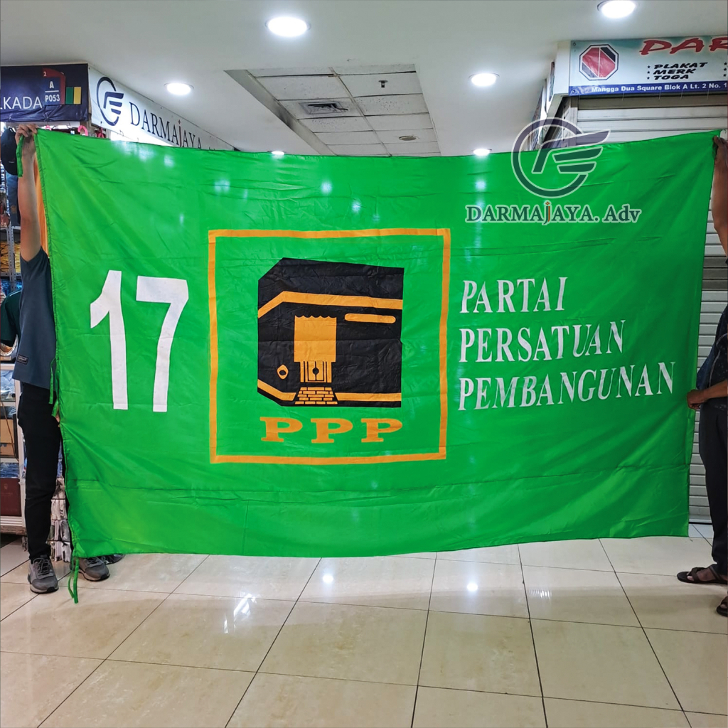 Jual bendera partai PPP ukuran 2x3 meter | Shopee Indonesia