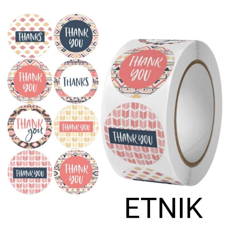 Jual Sticker 1 Roll Thank you Thankyou Terima Kasih Ucapan Terimakasih ...