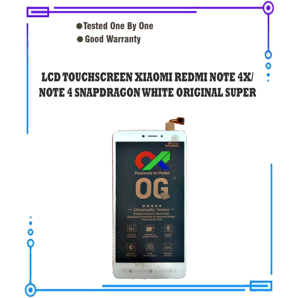 Jual LCD TOUCHSCREEN XIAOMI REDMI NOTE 4X - NOTE 4 SNAPDRAGON - WHITE ...