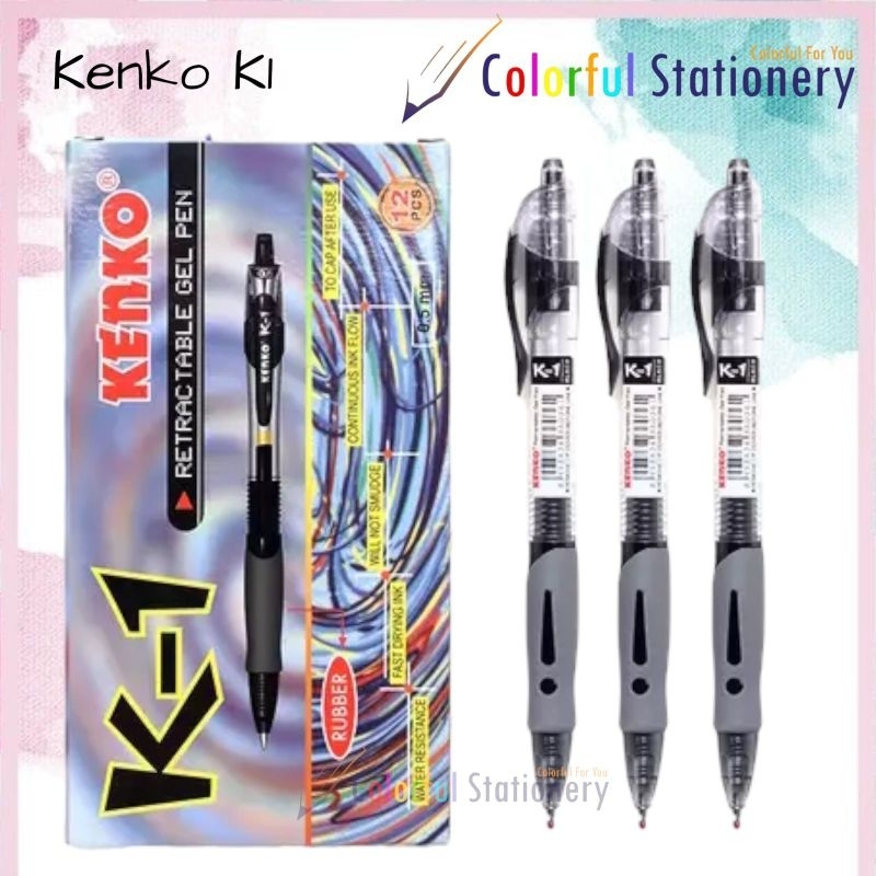 Jual Pulpen / Ballpoint / Gel Pen Kenko K1 (12 Pcs) | Shopee Indonesia