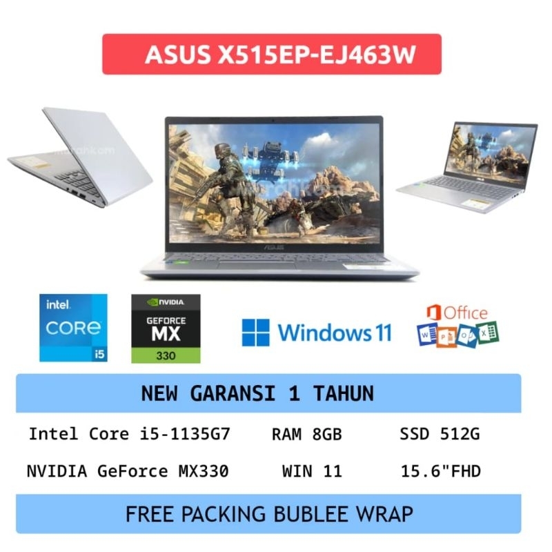 Jual ASUS X515EP INTEL i5 1135G7 16GB 512SSD W11 NVIDIA | Shopee Indonesia