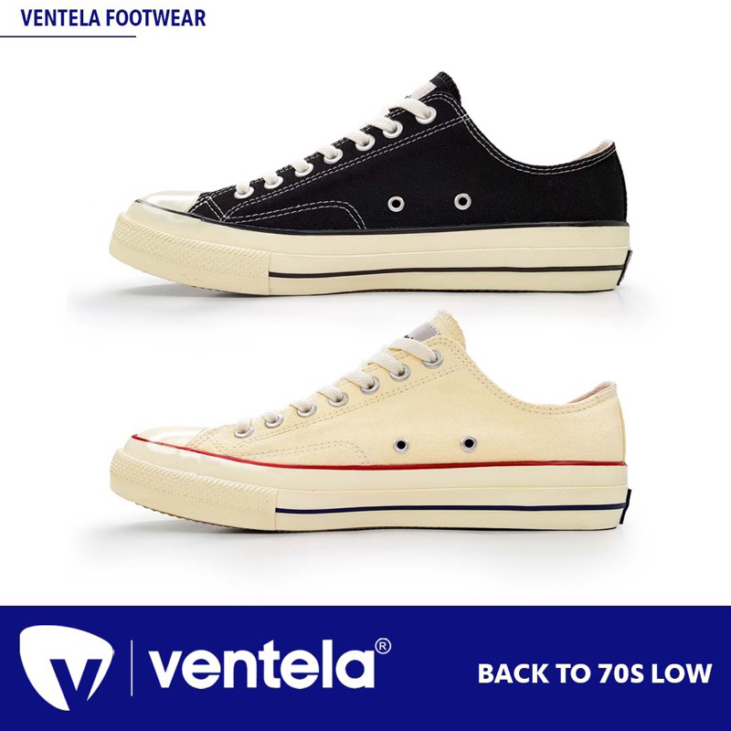Jual Sepatu Ventela BTS 70's low Black natural / Cream Casual shoes ...