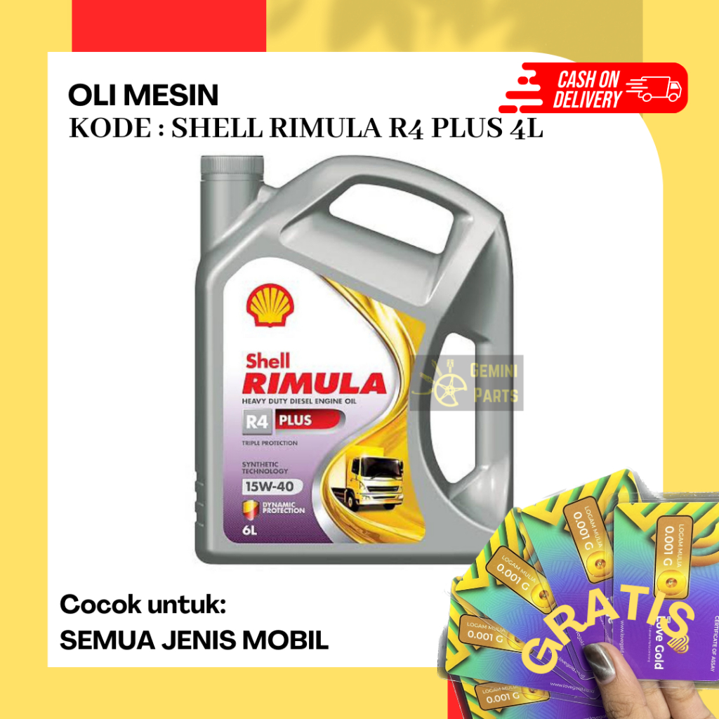 Jual OLI MESIN SHELL HELIX RIMULA R4 PLUS 15W-40 5LITER GALON | Shopee ...
