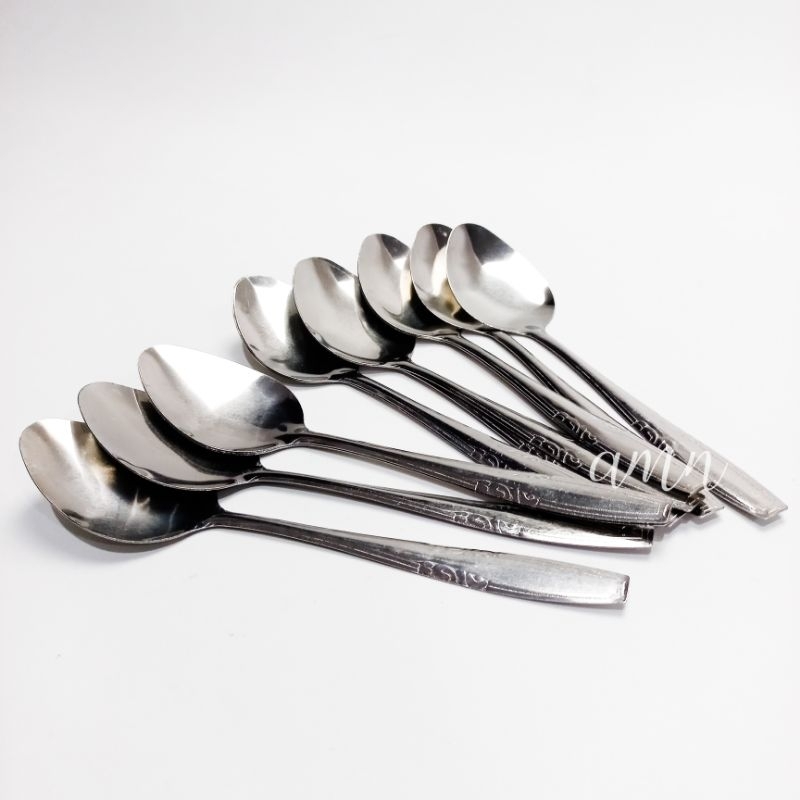 Jual Sendok Makan Stainlees Steel Sendok Makan HS 12pcs | Shopee Indonesia
