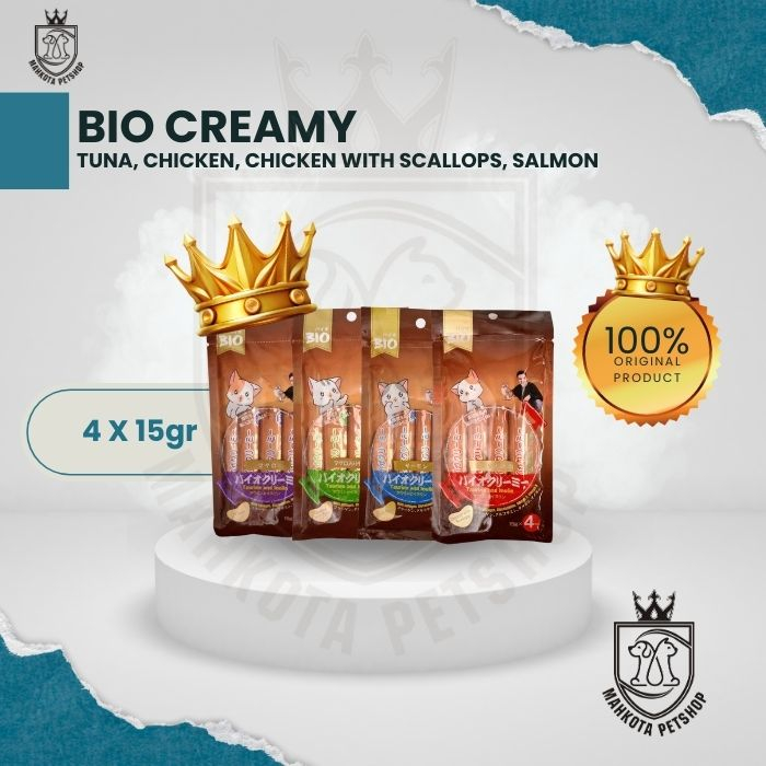 Jual Bio Creamy snack kucing 4x15gr | Shopee Indonesia