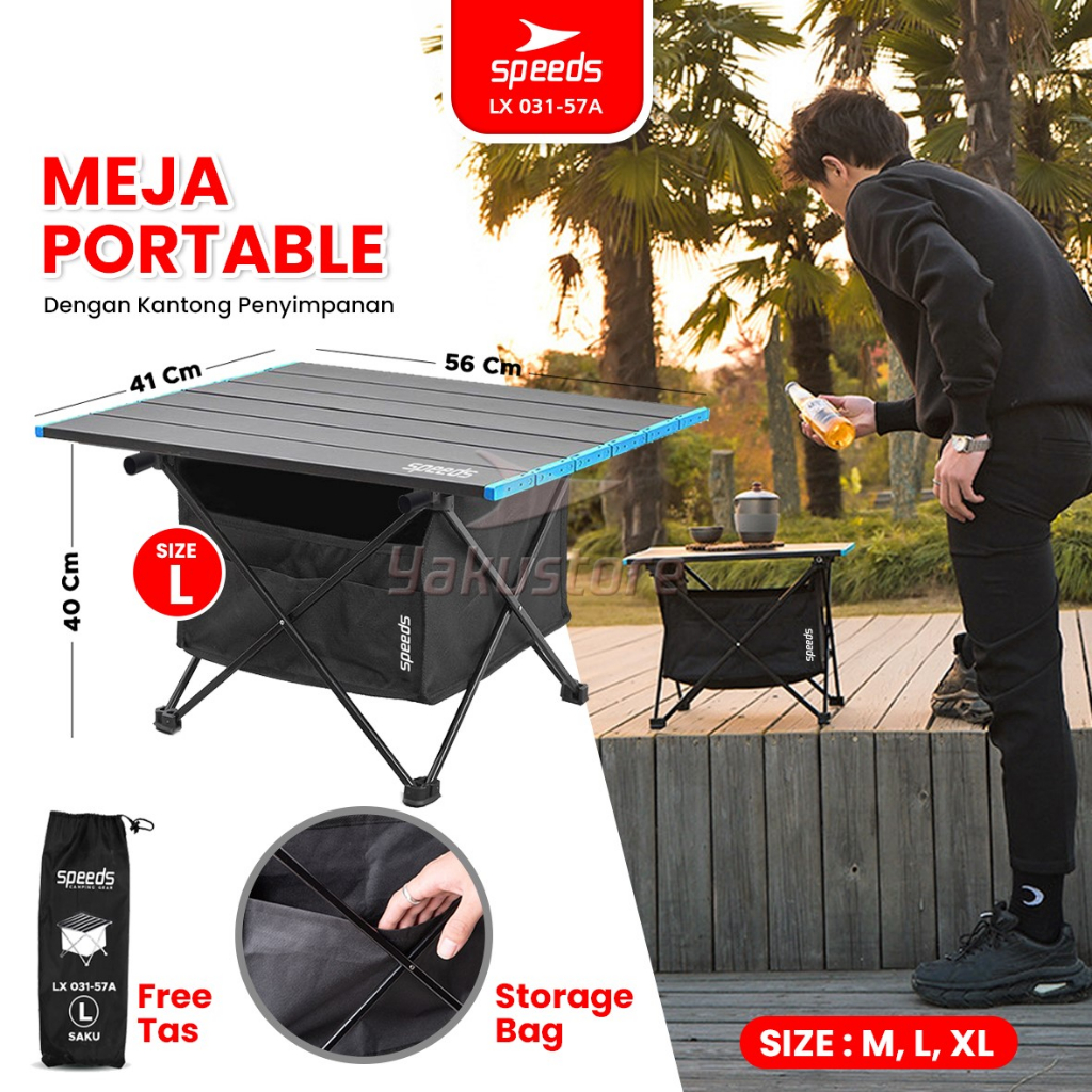 Jual SPEEDS Meja Lipat Outdoor Almunium Camping Portable Folding Picnic ...